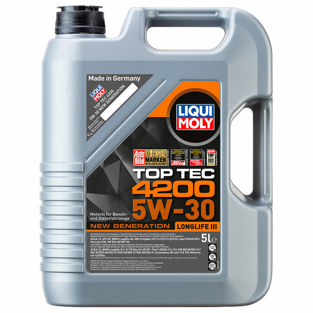 Масло моторное Liqui Moly Top Tec 4200 5W30, 5 л. (арт. 7661), LM-5W30-4200-5L
