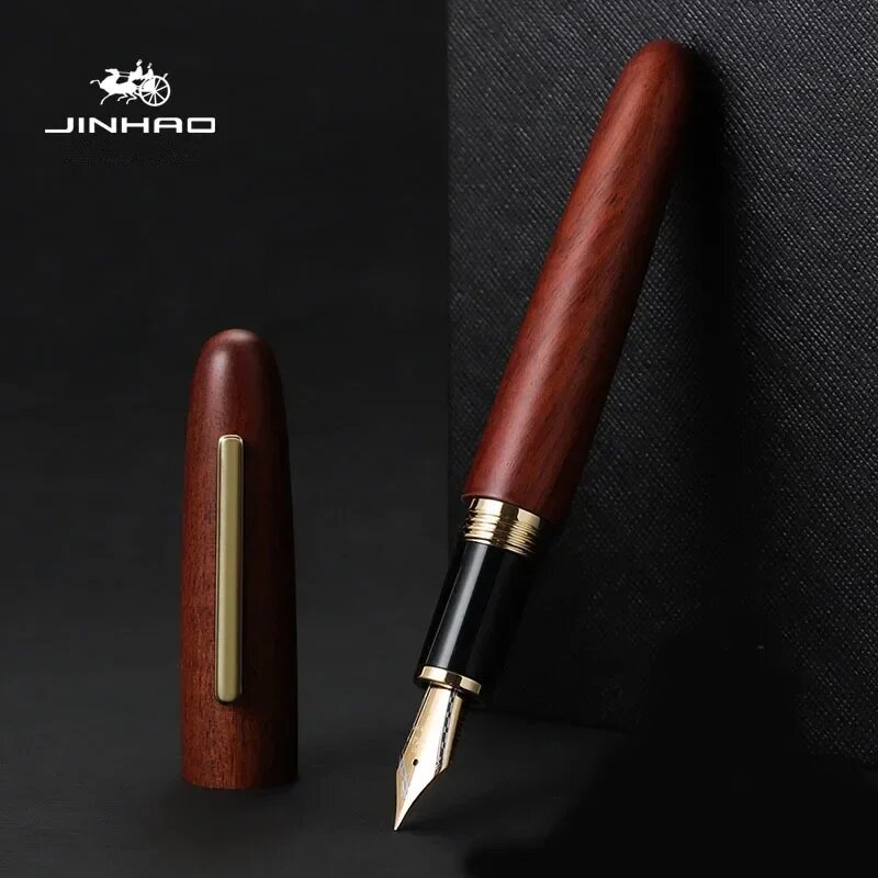 Перьевая ручка Jinhao 9056 из дерева Коричневый, Bent(1.0mm), Rosewood