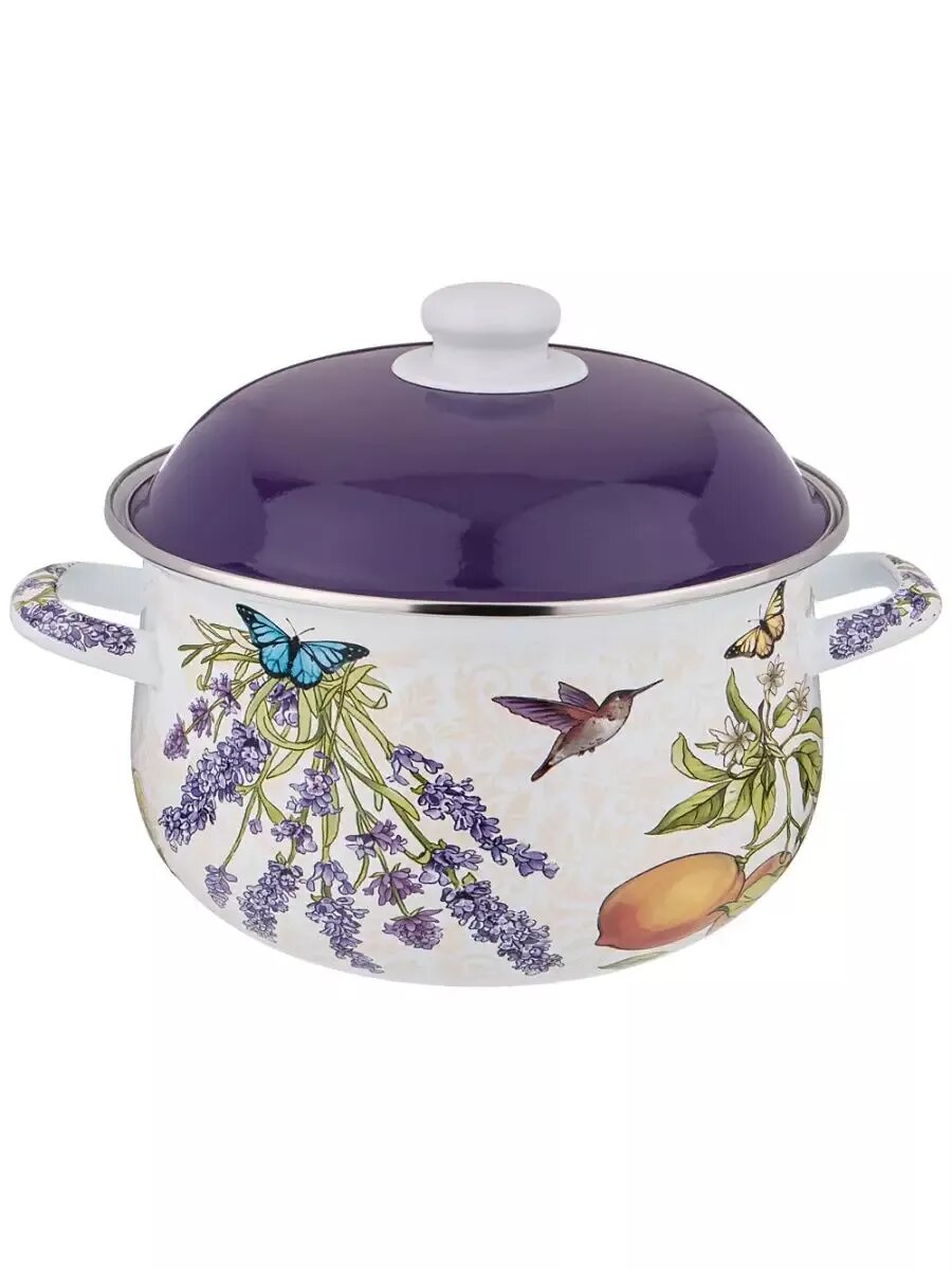 Кастрюля эмалированная Прованс, 3.6л