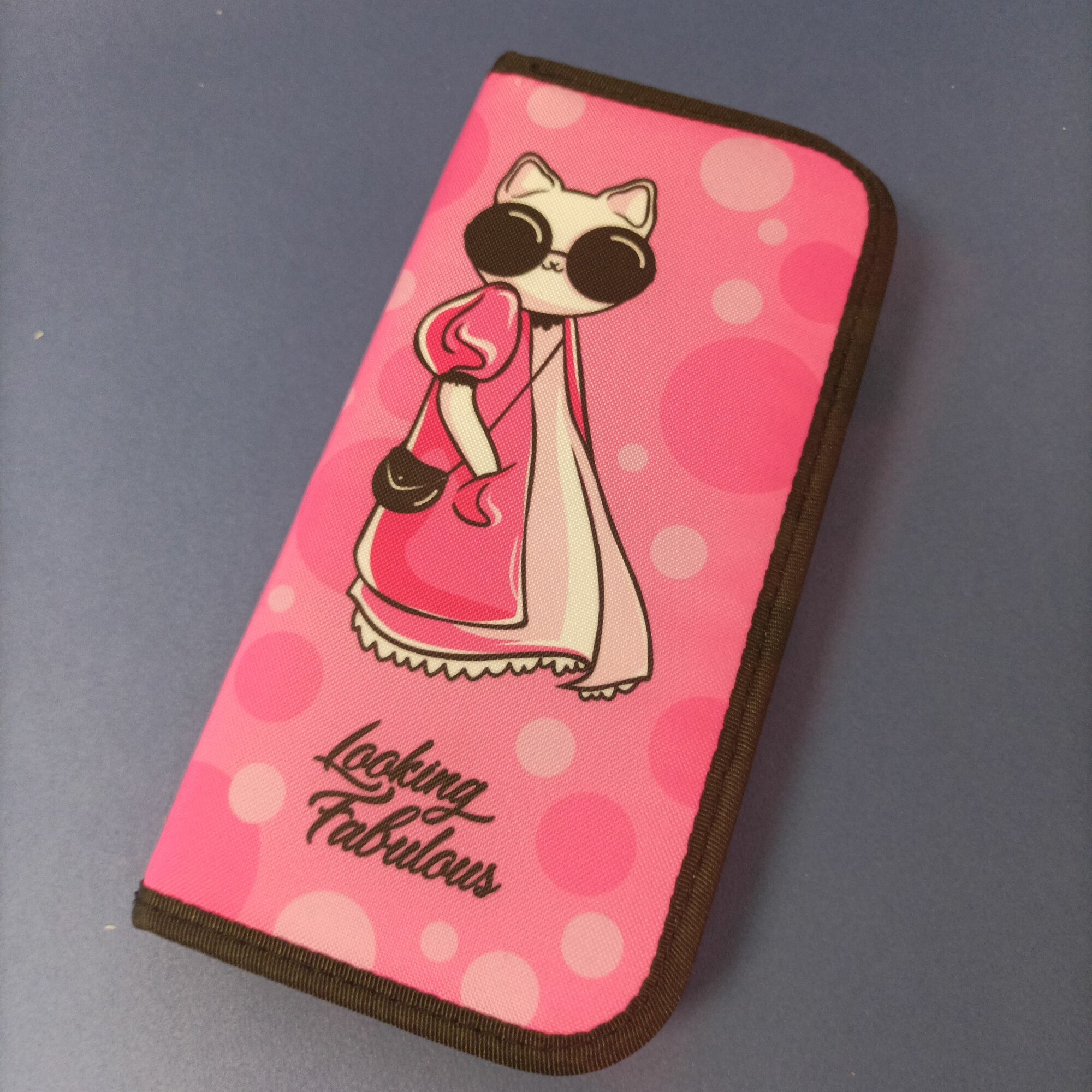 Пенал "Фешн кошка", 1 отделение, 20*10*2.5ткань