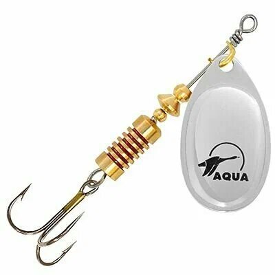 Блесна для рыбалки AQUA AGLIA 06,0g, лепесток № 3, цвет A0-06 (серебро)