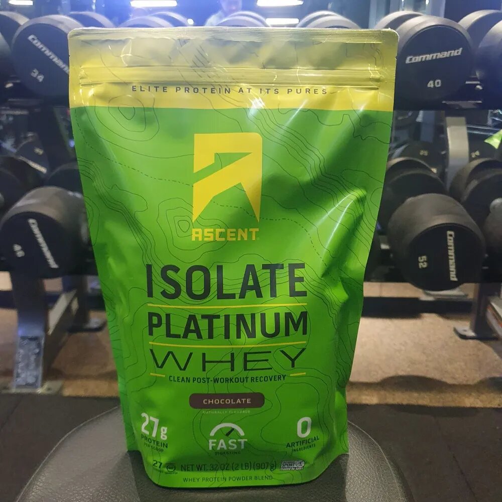 Isolate Platinum Whey, (Протеин Изолят), Ascent, 907гр, 29 порций шоколад