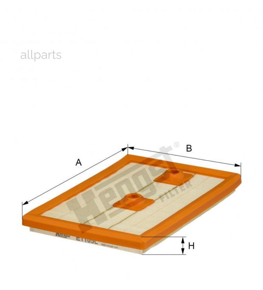 HENGST FILTER E1105L Фильтр возд. AUDI A3/VW GOLF 12-