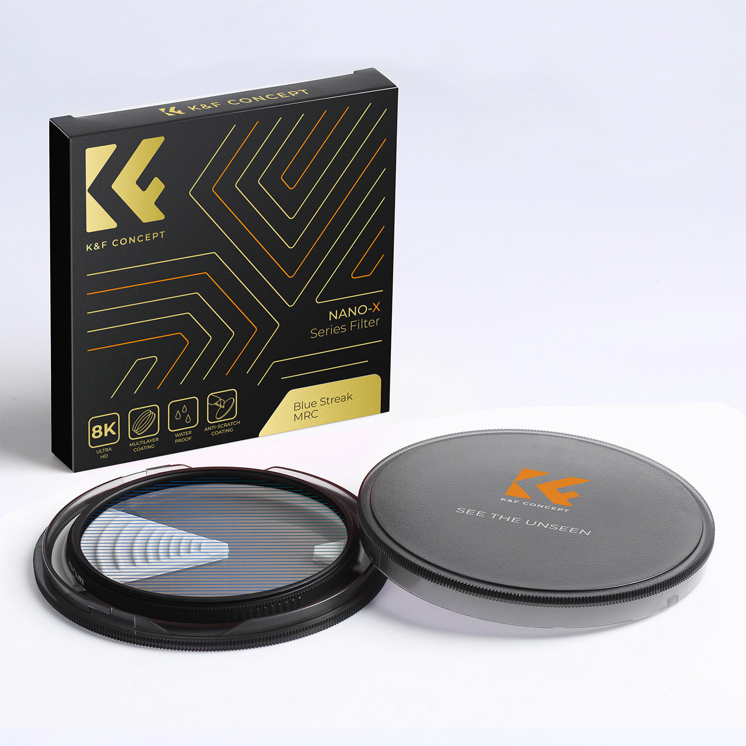 Светофильтр K&F Concept Nano-X Blue Brushed 52mm