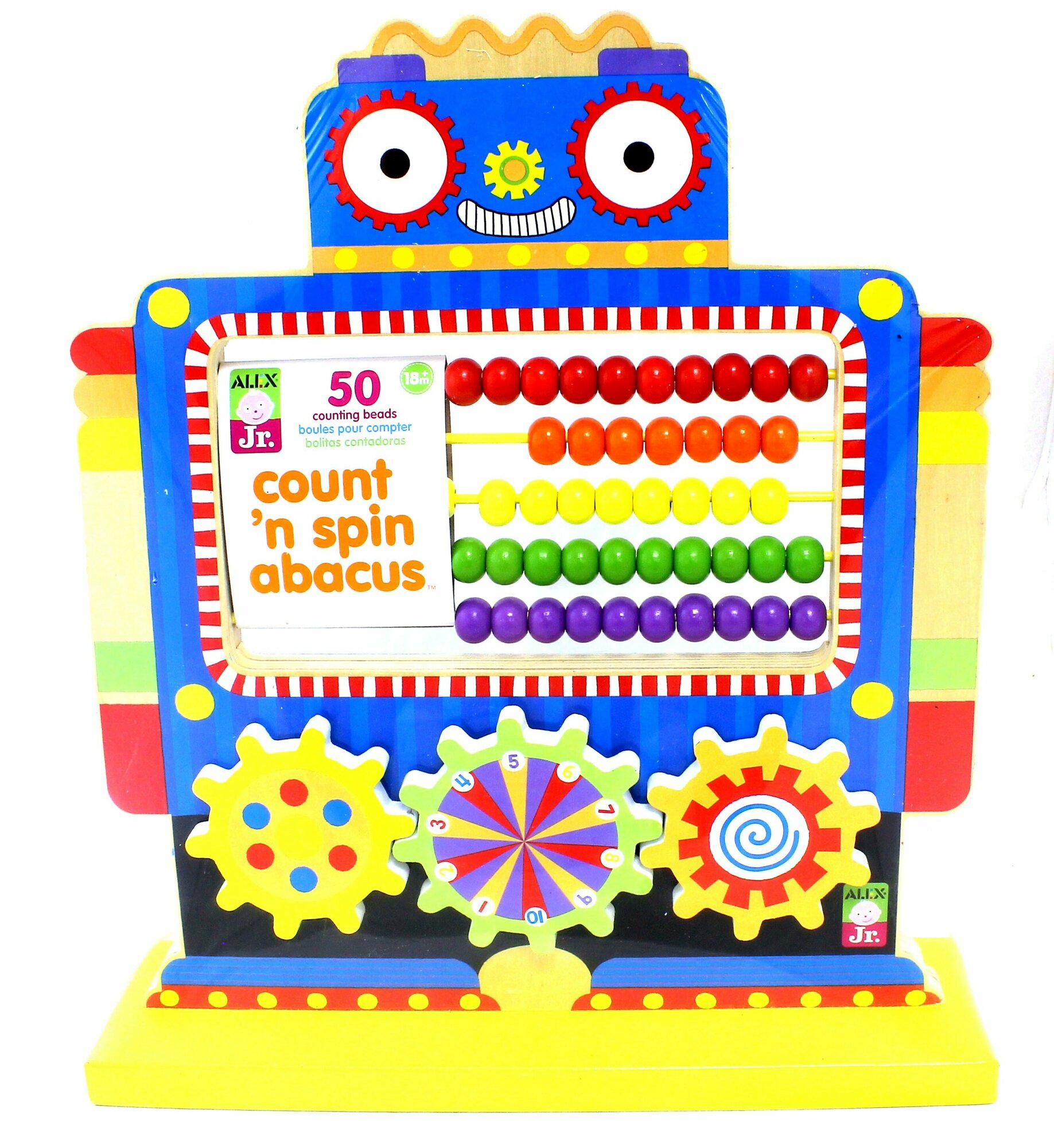 Развивающая игрушка со счетами "Робот", дерево (1999R)