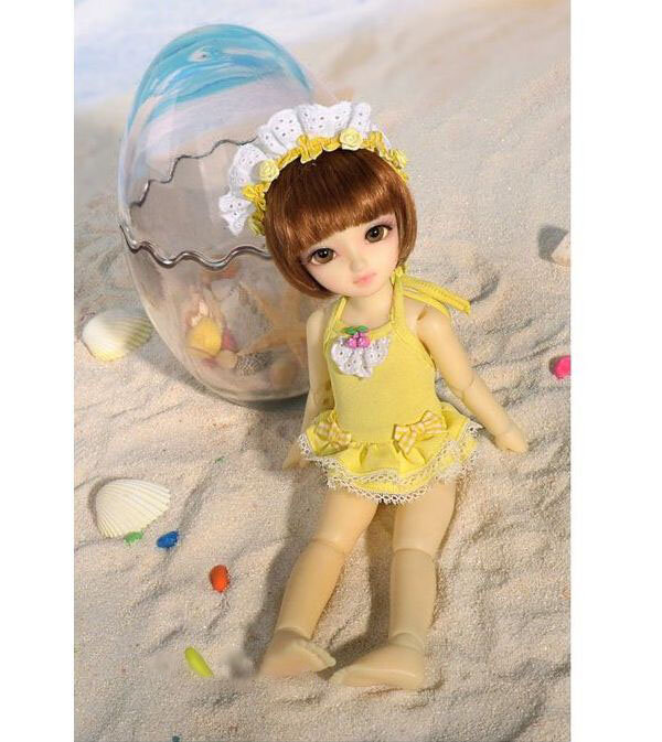 Angel Studio 1/6 BJD cute lemon swimming suit (Жёлтый костюм для купания для кукол Энжел Студио 26 см)