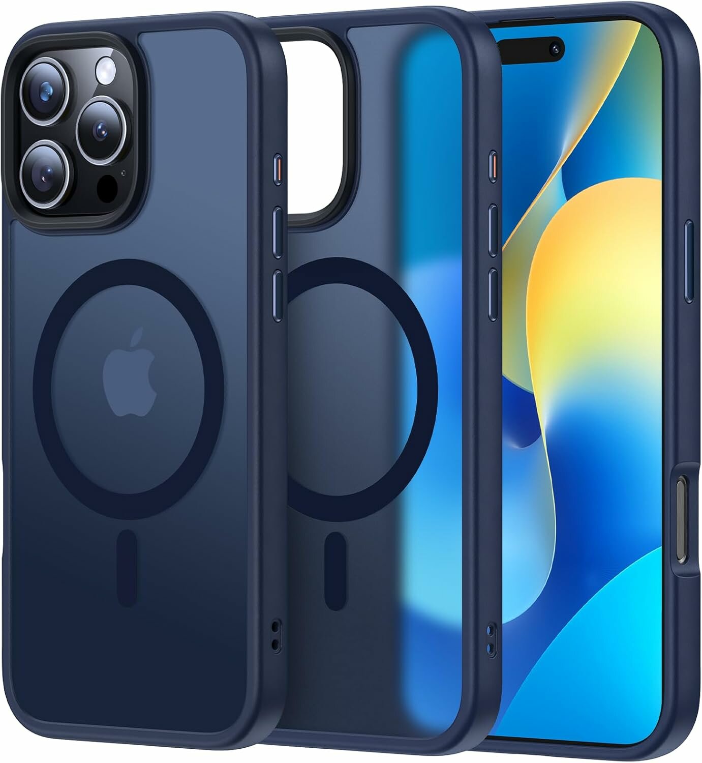 Чехол My Choice для Apple iPhone 16 Pro (айфон 16 про) магнитный, совместимый с MagSafe (магсейф), темно-синий