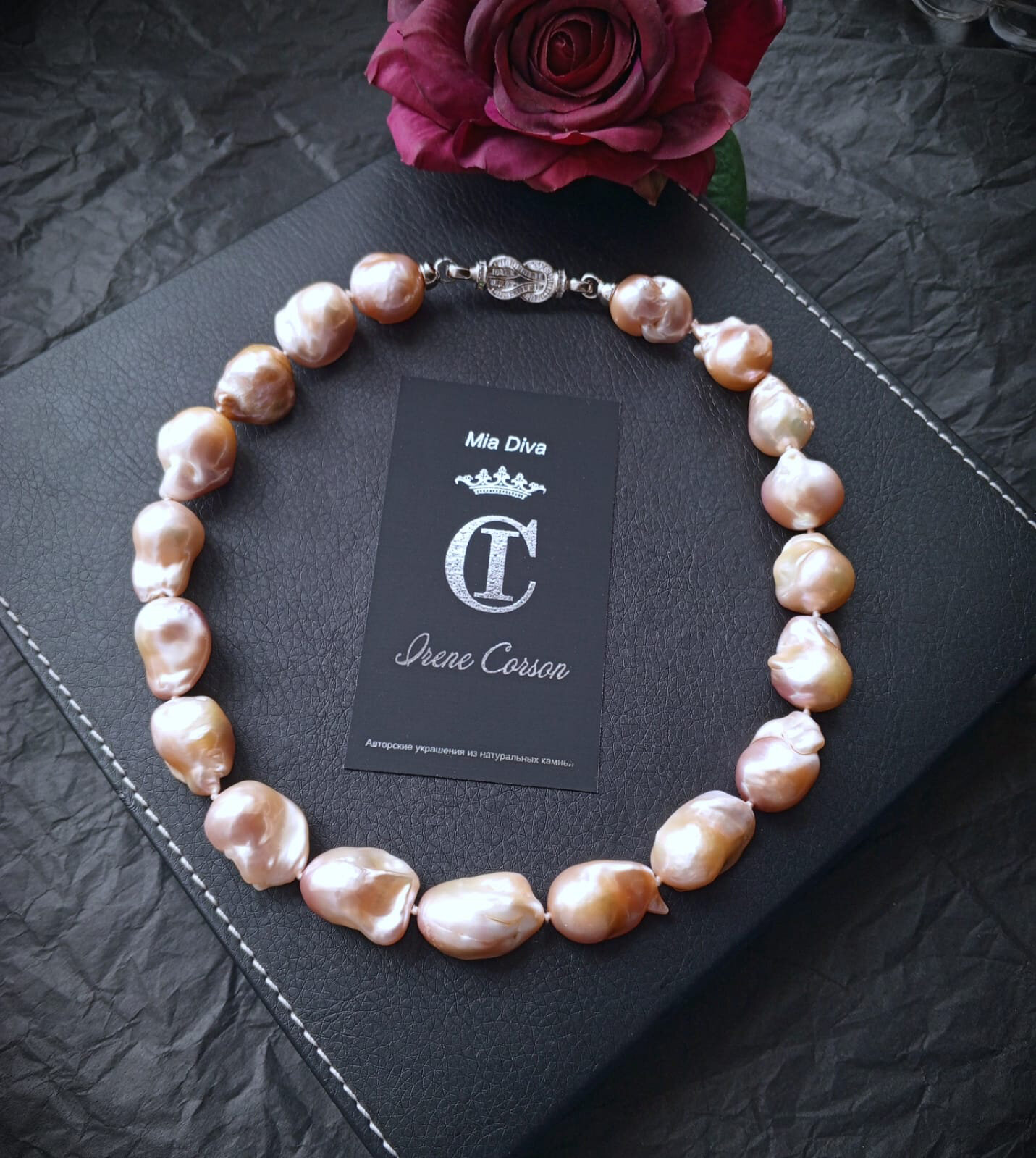 Колье, жемчуг барочный
