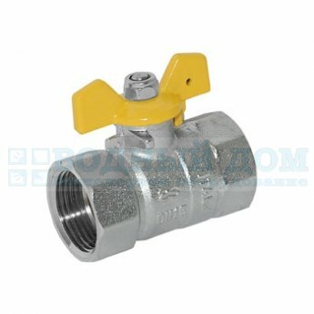 Кран шаровой для газа 1/2" в/в бабочка