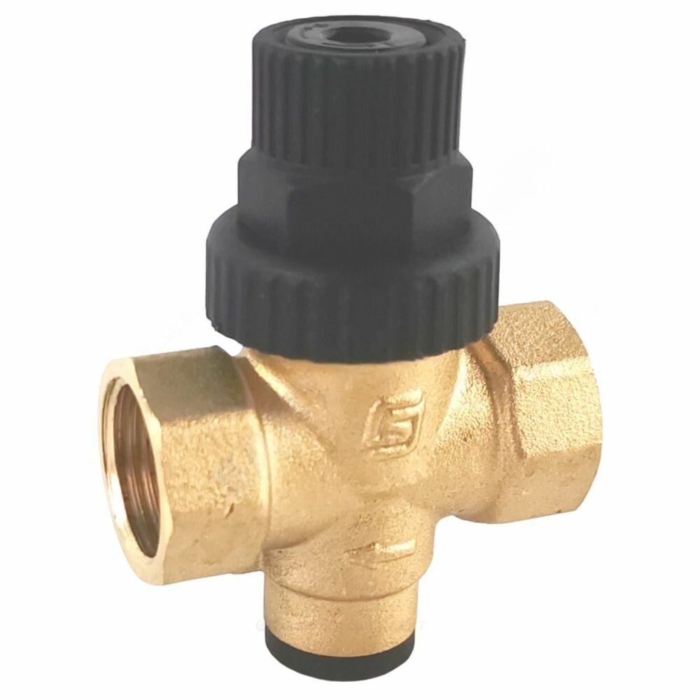 Регулятор давления поршневой латунь крдв Ду 15 Ру16 1/2" ВР Рн 2 - 4бар с выходом под манометр SantechSystems