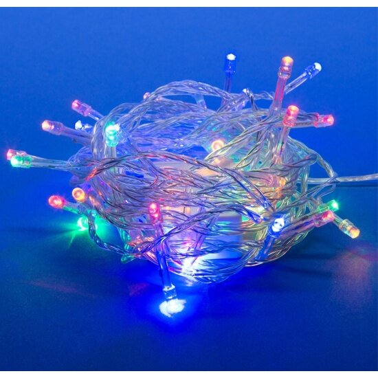 Гирлянда светодиодная с контроллером Uniel ULD-S0500-050-DTA MULTI IP20 5м. 50 светодиодов. Разноцветный свет. Провод прозрачный, UL-00005250