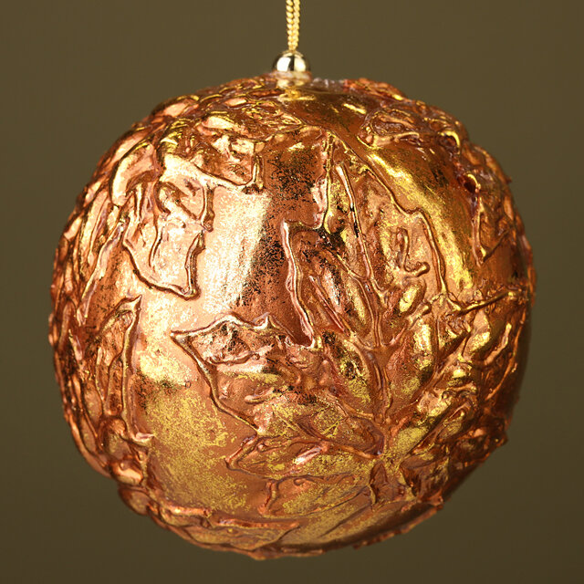 Винтажный елочный шар Aleatoric 10 см бронзовый, Winter Deco, 2007327
