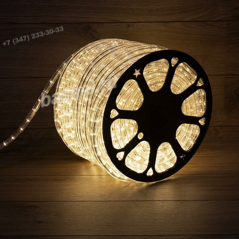 Дюралайт LED двухжильный 230В 13 мм 36 LED/м теплый белый эффект мерцания модуль 2 м, Neon-Night