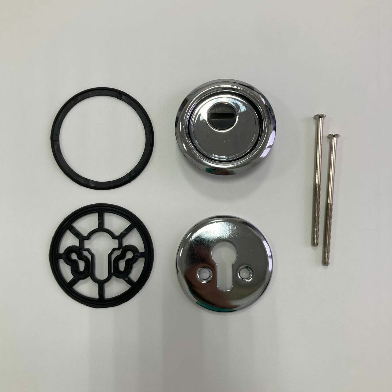 Броненакладка LEKSA на цилиндровый замок для китайской двери хром