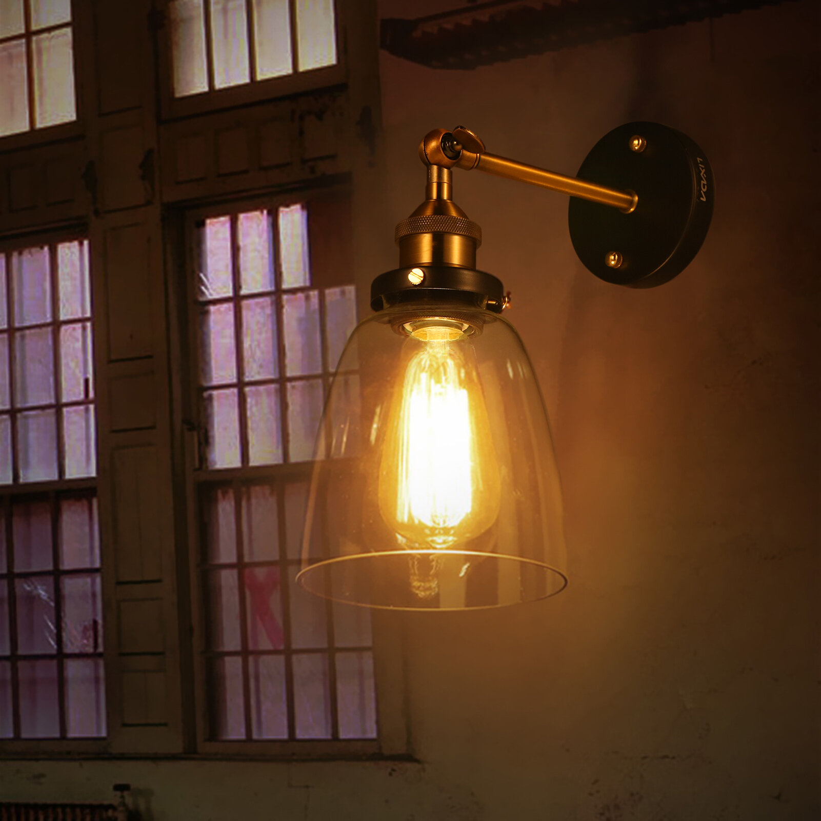 Lixada антикварные стеклянные бра E26 в стиле кантри с зеркальным эффектом