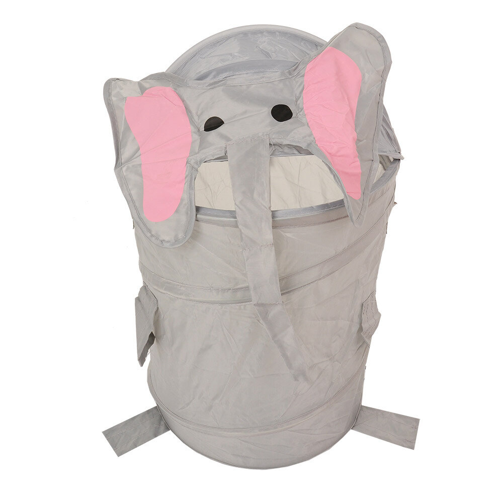 Корзина для игрушек "Слоник" Li Hsen, складная, серая, 35x58 см