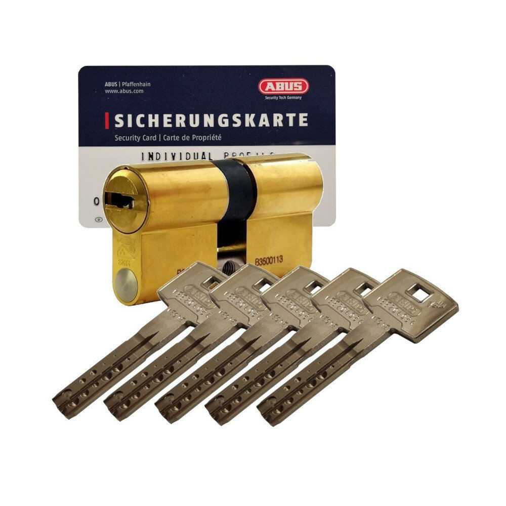 ABUS Цилиндровый механизм ABUS VELA.2000 MX (130)65/65 ключ/ключ, латунь