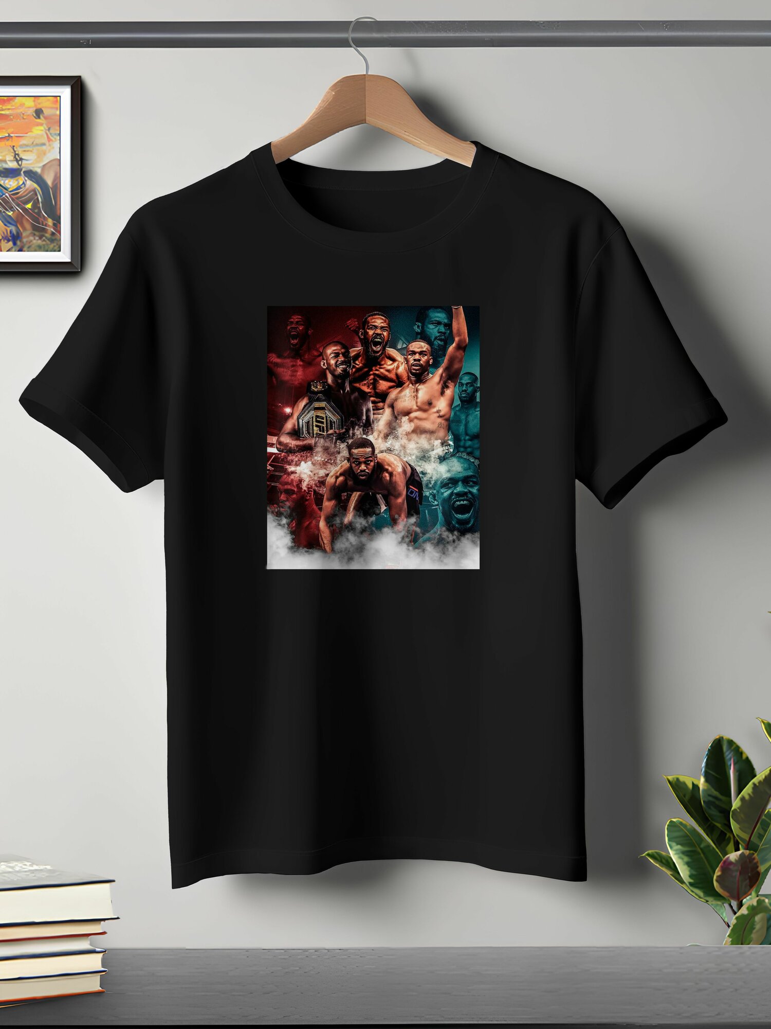 Футболка ONEQ унисекс 50-52 (XL) размер с принтом Джон Джонс, черная