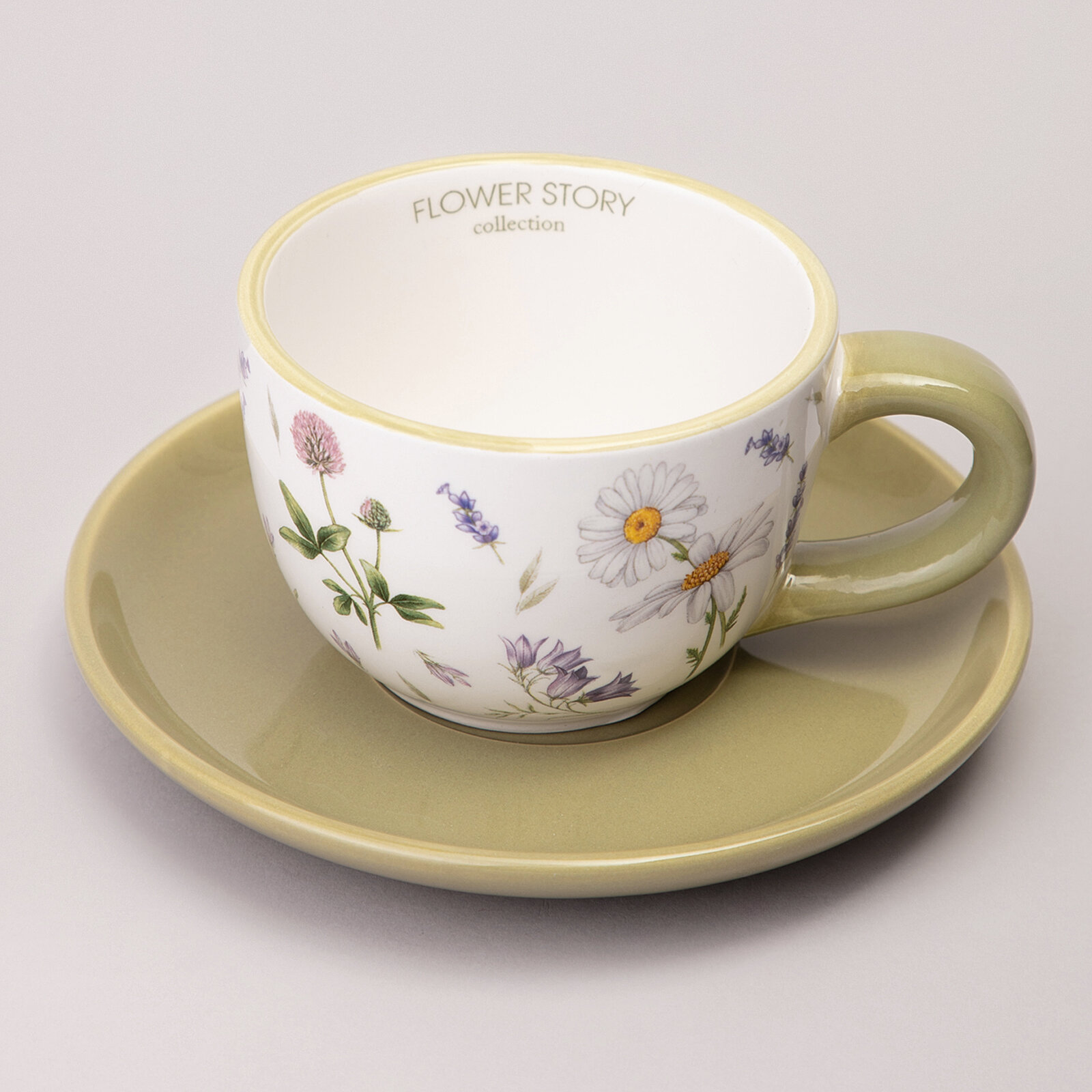 Чайная пара agness flower story 15*7 см 220 мл KSG-358-2178