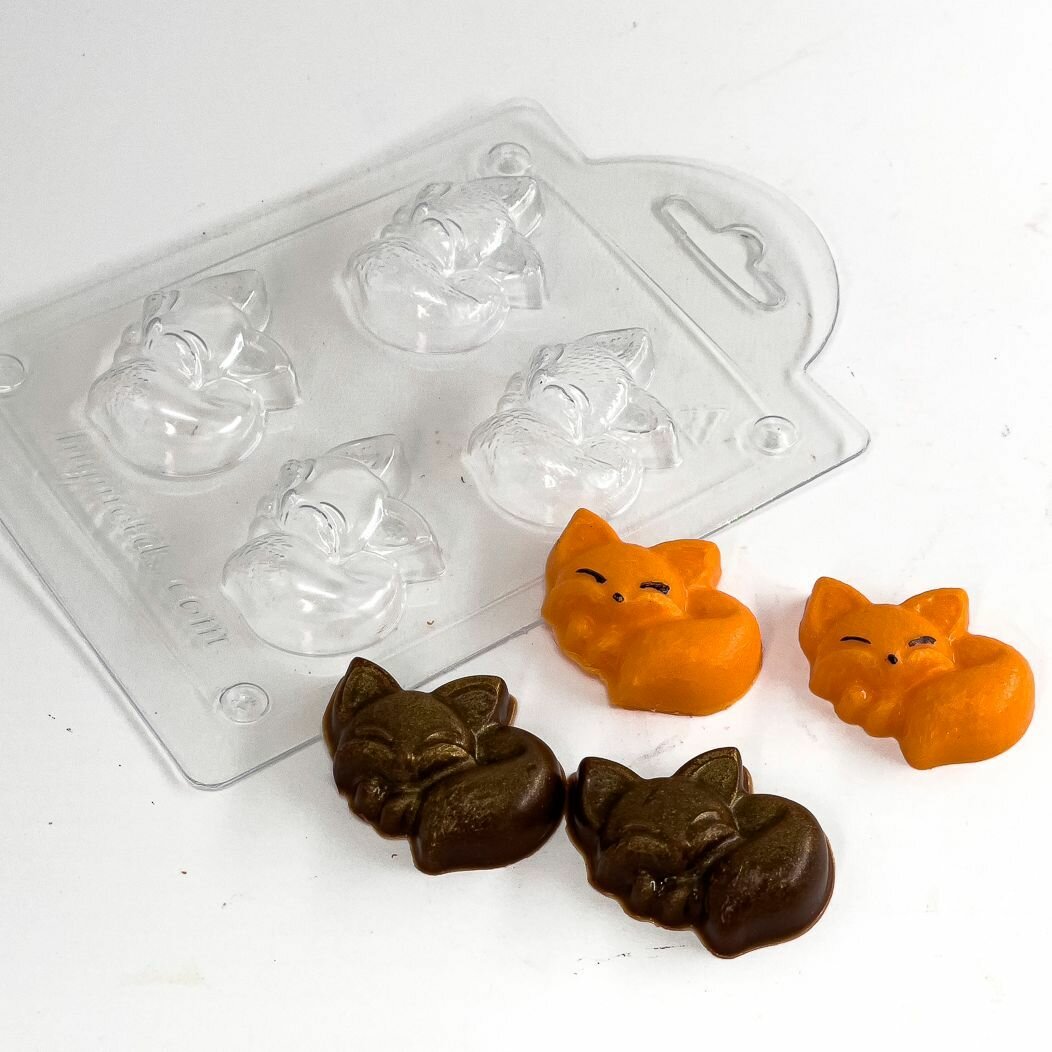 Форма для заливки мыла пластиковая - Лисичка мини