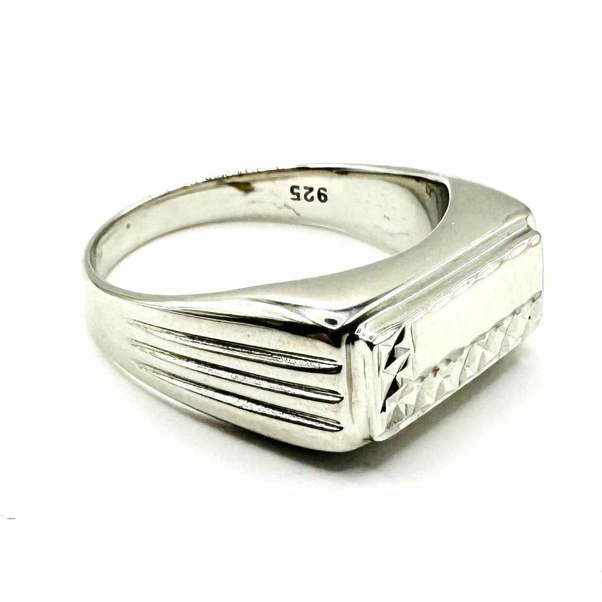 Печатка, серебро, 925 проба, родирование