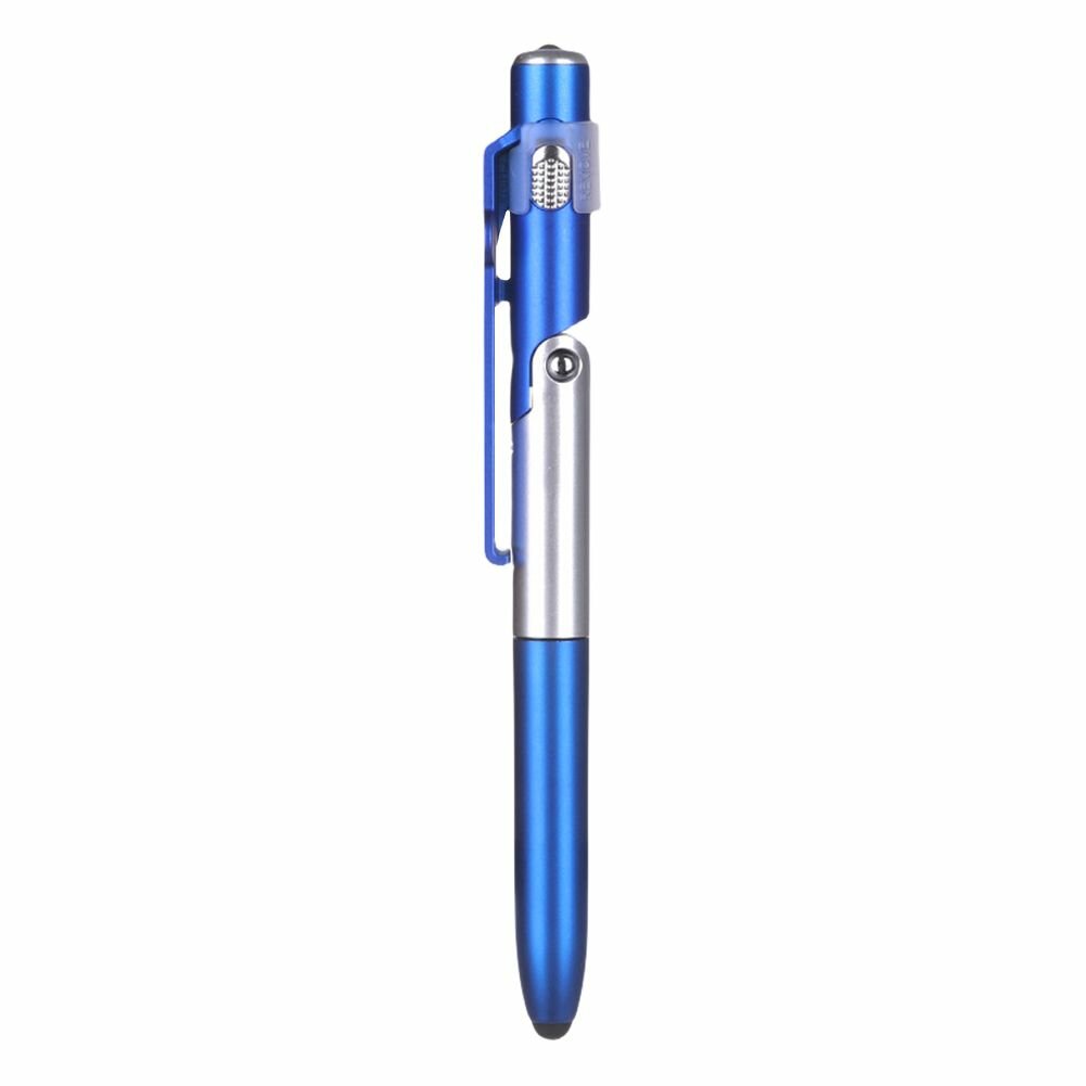 Многофункциональная шариковая ручка 4 в 1 со светодиодной подсветкой, складной держатель для телефона