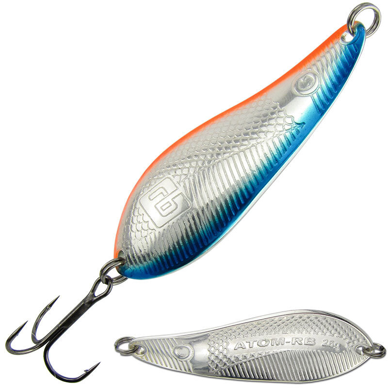 Блесна литьевая из латуни на щуку, покрыта серебром RB Атом 13гр - 127