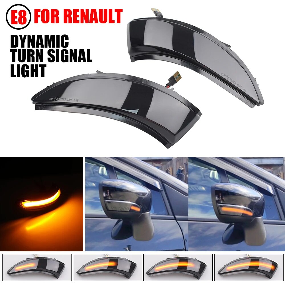 Для Renault Captur Kaptur 13-16 Clio IV MK4 13-18 Zoe динамический указатель поворота светодиодный зеркальный последовательный индикатор мигалки лампа