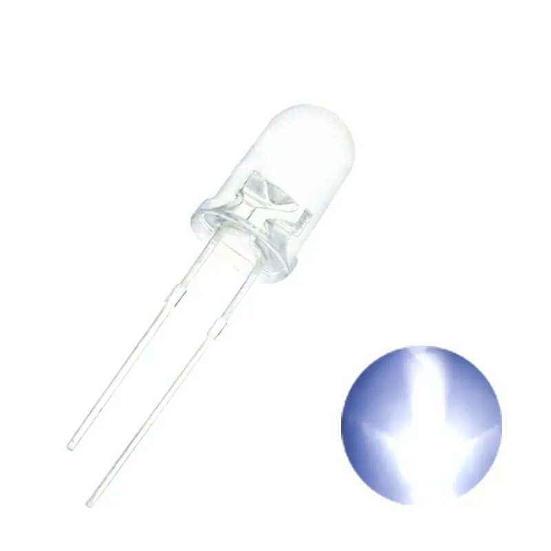 5 мм светодиоды SZFYDOSH набор из 100 штук белый