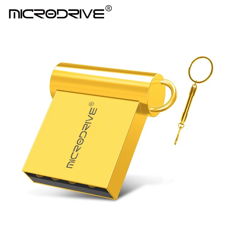 MicroDrive MND016G0428 металлический USB-флешка 16 ГБ 32 ГБ, Золотой