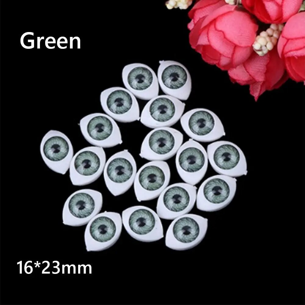 Пластиковые глаза для кукол Green 11x14mm 20 шт.