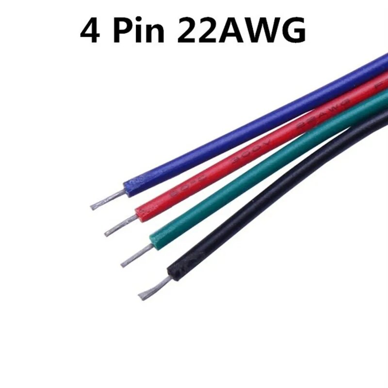 HEGUOGUO Удлинитель светодиодной ленты 2pin/4pin/5pin 50 m, RGB wire