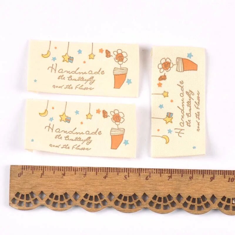 Хлопковые тканые этикетки для одежды 50 шт. 8