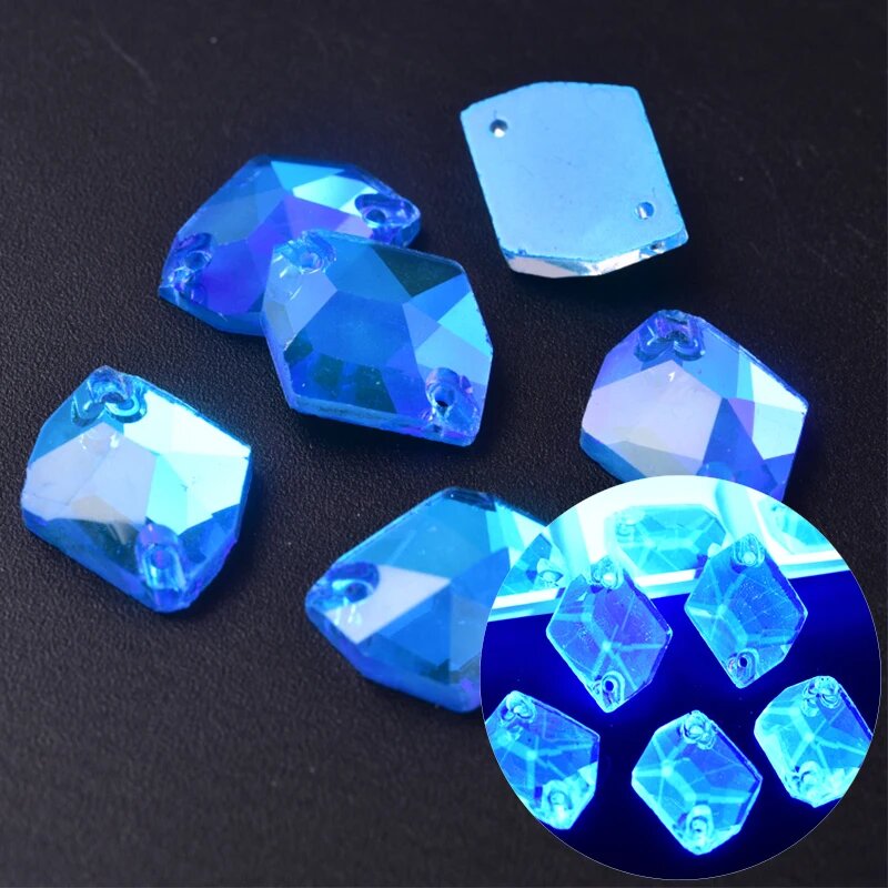 Bobohoo стеклянные космические стразы для декора Синий, 10x14mm--24PCS, Sapphire AB SI