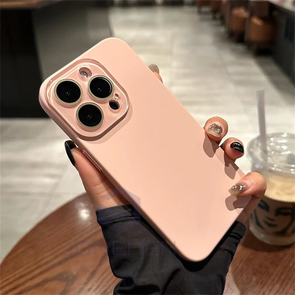 Розовый чехол для iPhone 15 Pro, Pink JuS, матовый