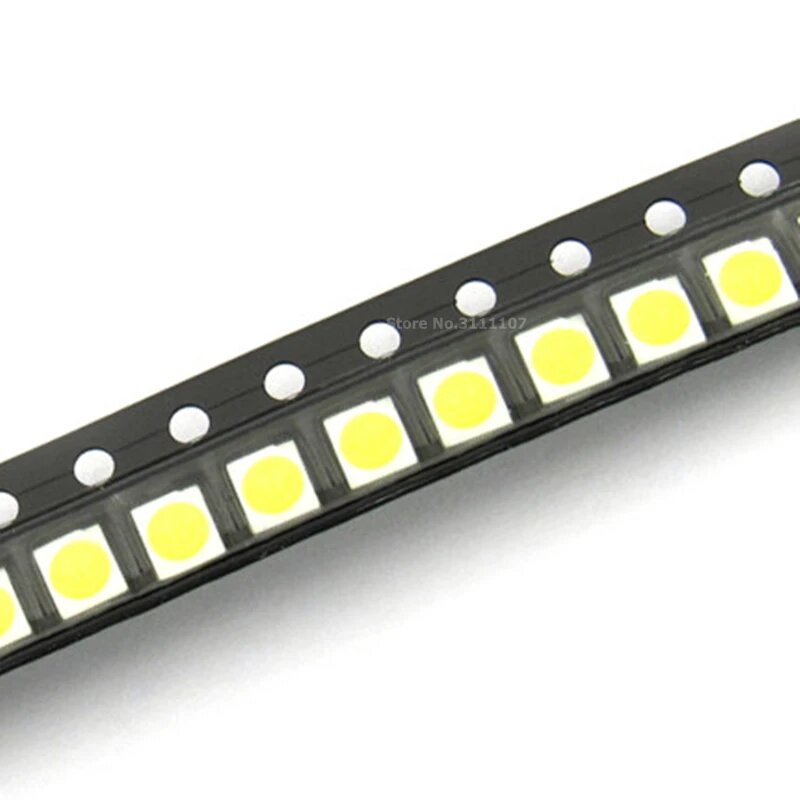 200 шт./лот, белый светодиод 1210 SMD, супер яркий светодиод 3528 LED 3,5*2,8 мм