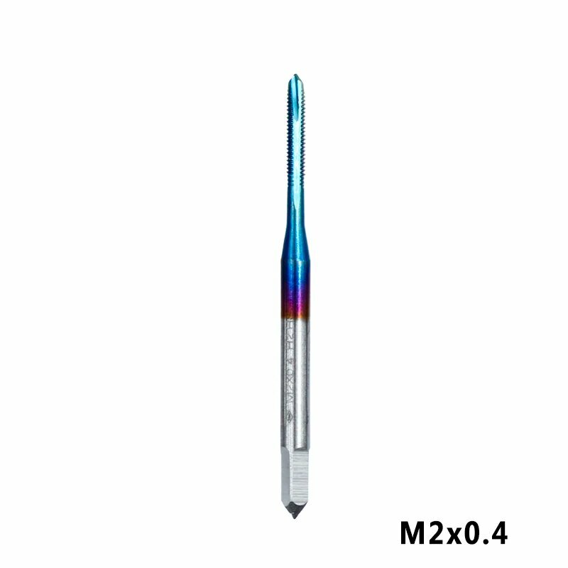 Метчик XCAN M2-M6 с нано-синим покрытием 10pcs, M2x0.4