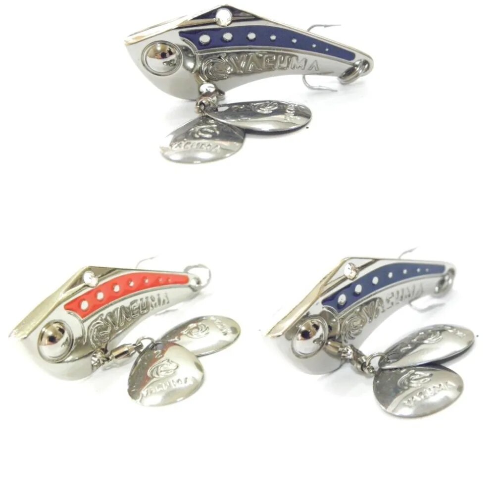 WLure 10 г 15 г 20 г Yacuma бренд серебряное покрытие с красной/синей полосой спин Соник спин Хвост Ложка VIB тонущий спин Соник SP8