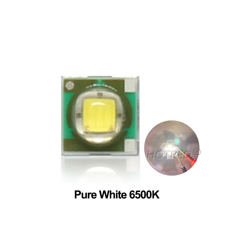 10шт. Светодиодный чип 3W Pure White 6500K