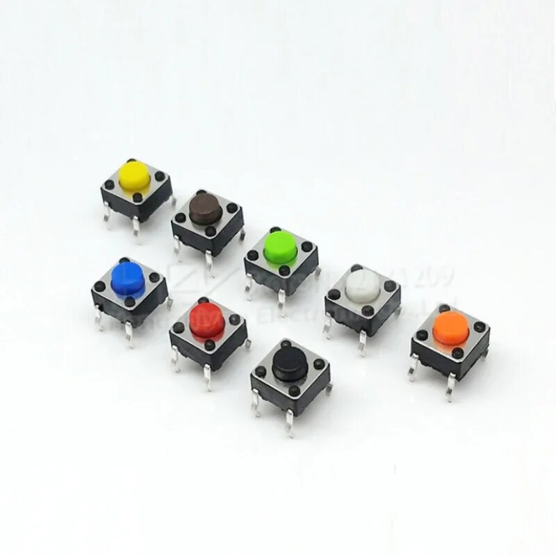 Сенсорные переключатели ETERNALFAR 6*6*5 мм, набор из 80 штук 80pieces, Multicolor
