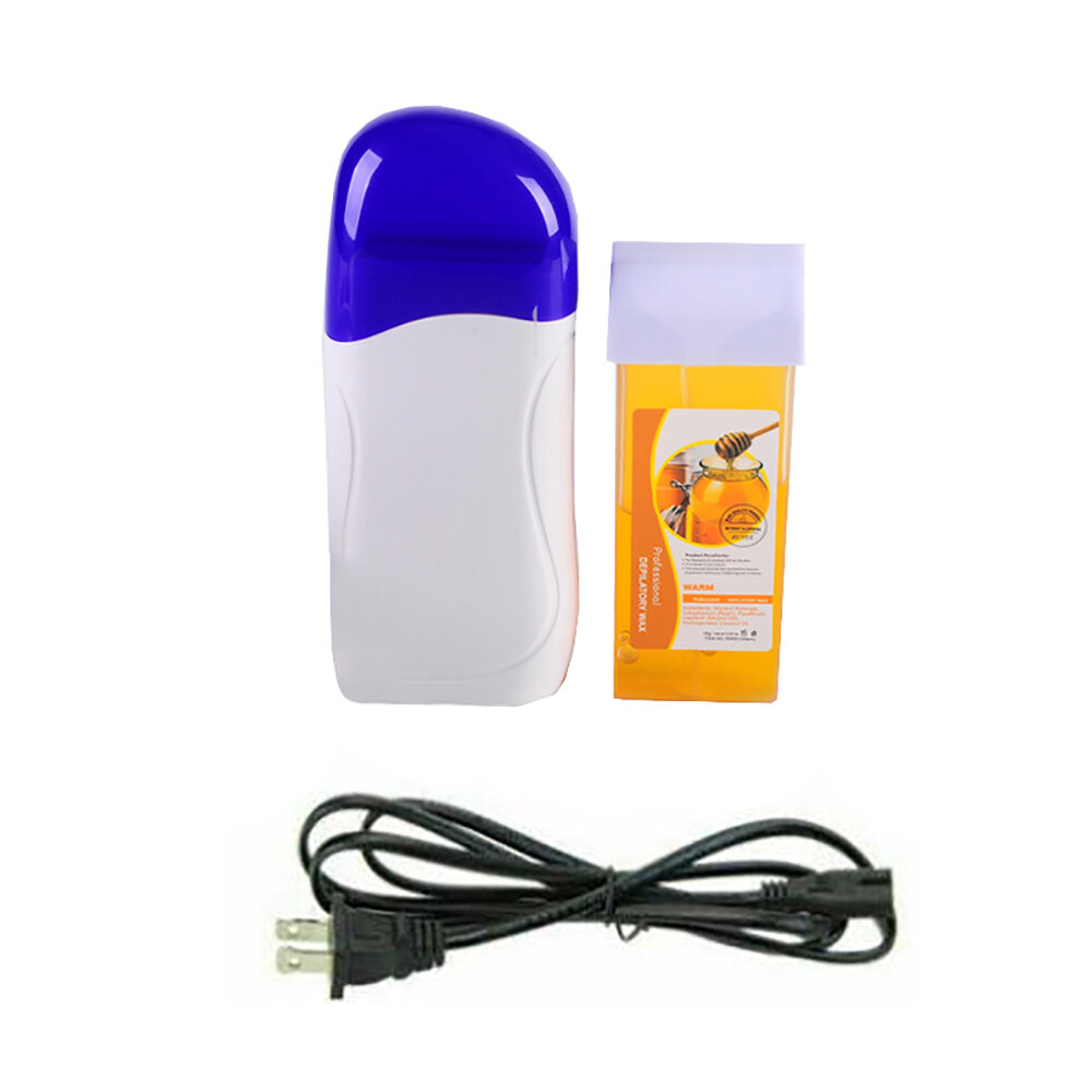 Набор для депиляции воском, роликовый депиляционный воск, горячий воск, воскоплав, картридж, американская вилка