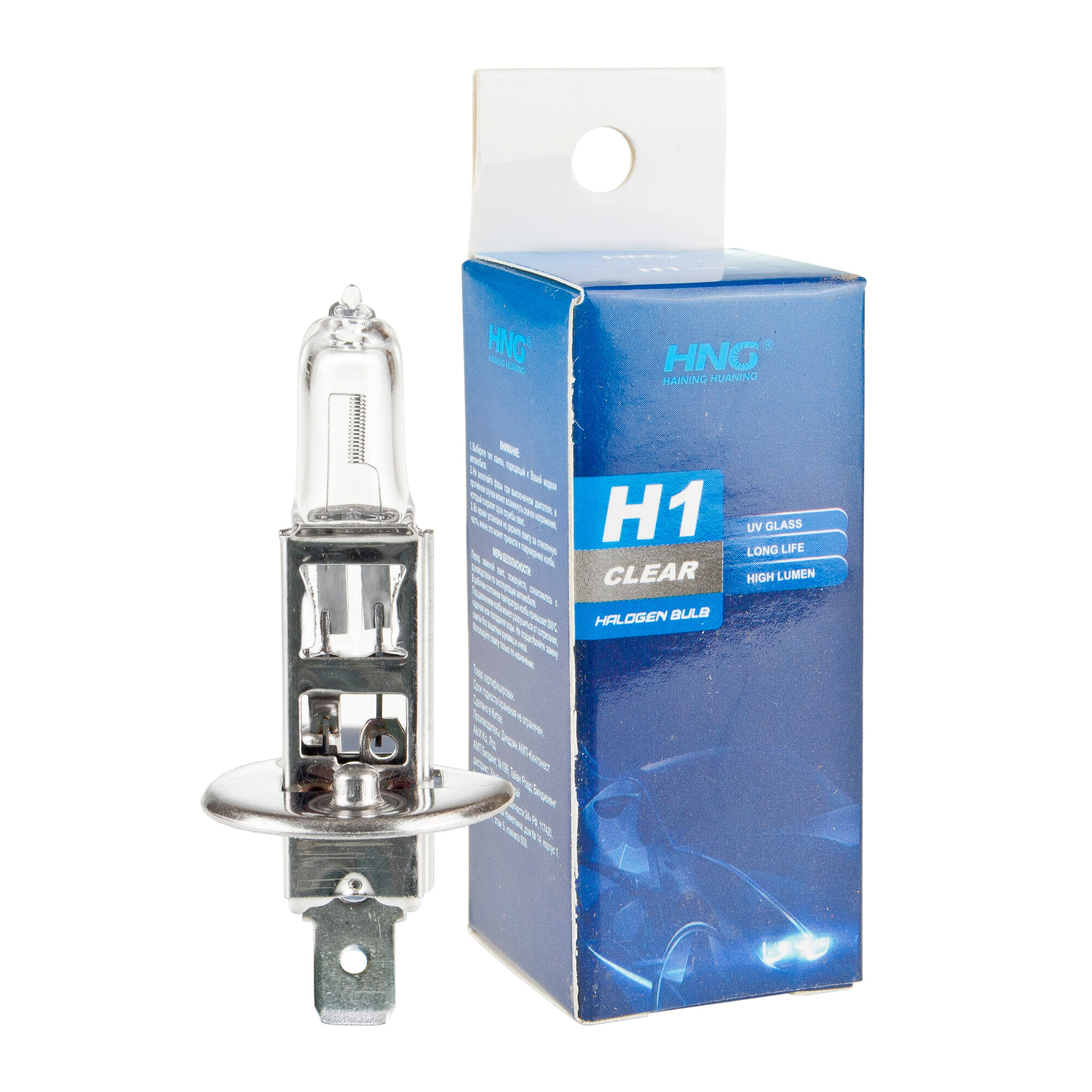 Автолампа HNG HNG-12155 H1, 55 Вт, P14.5s, 12 V, галогеновая