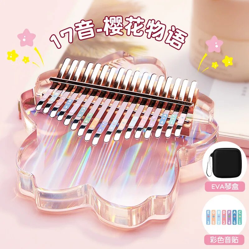 Прозрачное акриловое пианино Kalimba, 17 Key