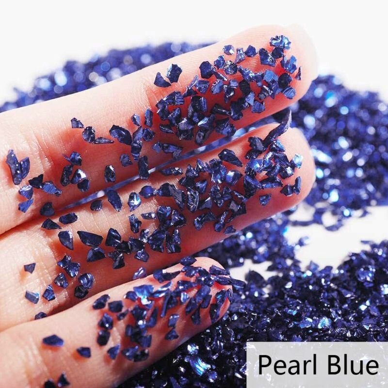 (1 пакет) Дробленый камень (крошка) ярко-синий