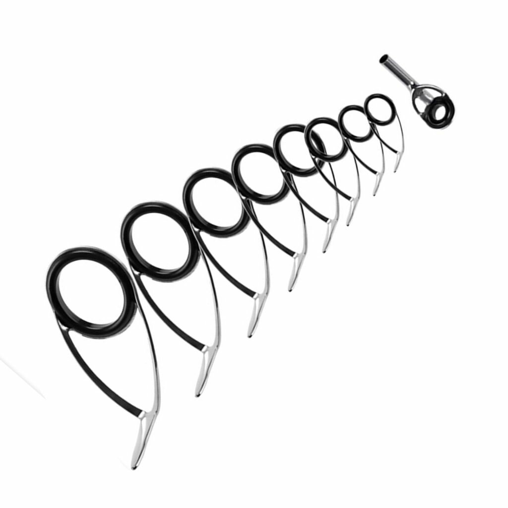 Набор для ремонта удочек из 9 предметов с кольцами из нержавеющей стали и керамики