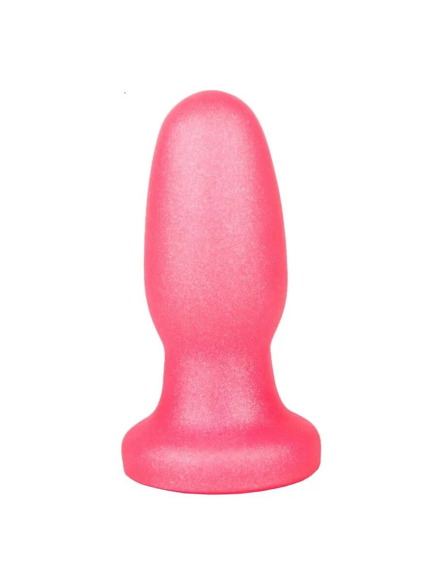 Овальная анальная пробочка розового цвета - 11,5 см.