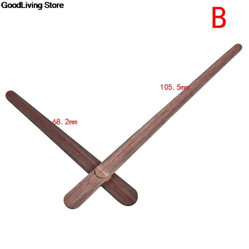 Деревянные/алюминиевые стрелки для настенных часов 12 дюймов Коричневый, H