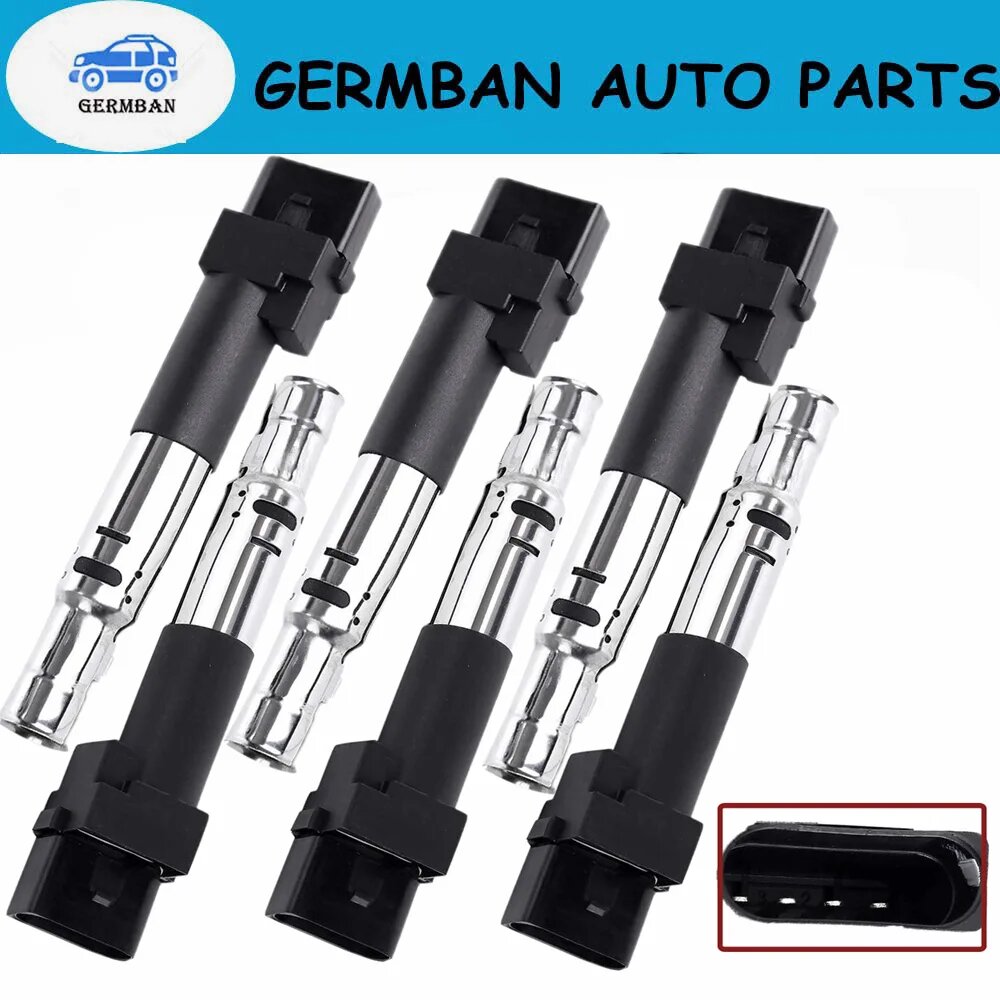 022905715A 6 шт. Катушка зажигания для A3 Q7 VW Golf TT родстер SKODA Superb 3,2 3,6 2003-15 95560210103 022905715B