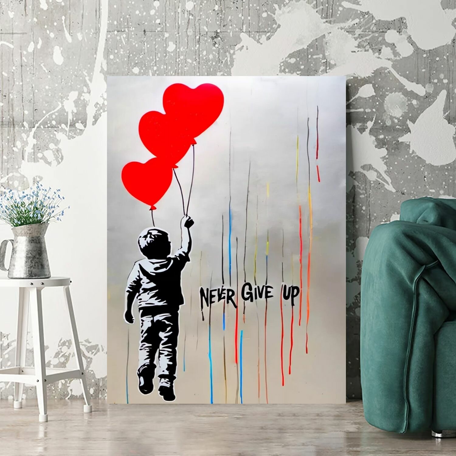 Бэнкси постер, картина Banksy, 60х80 см.