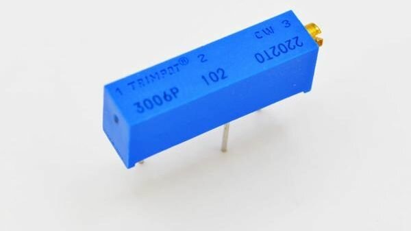 Потенциометр BOURNS 3006P-1-102LF монтажный, многооборотный, 1кОм, 750мВт, 10%, 1 шт